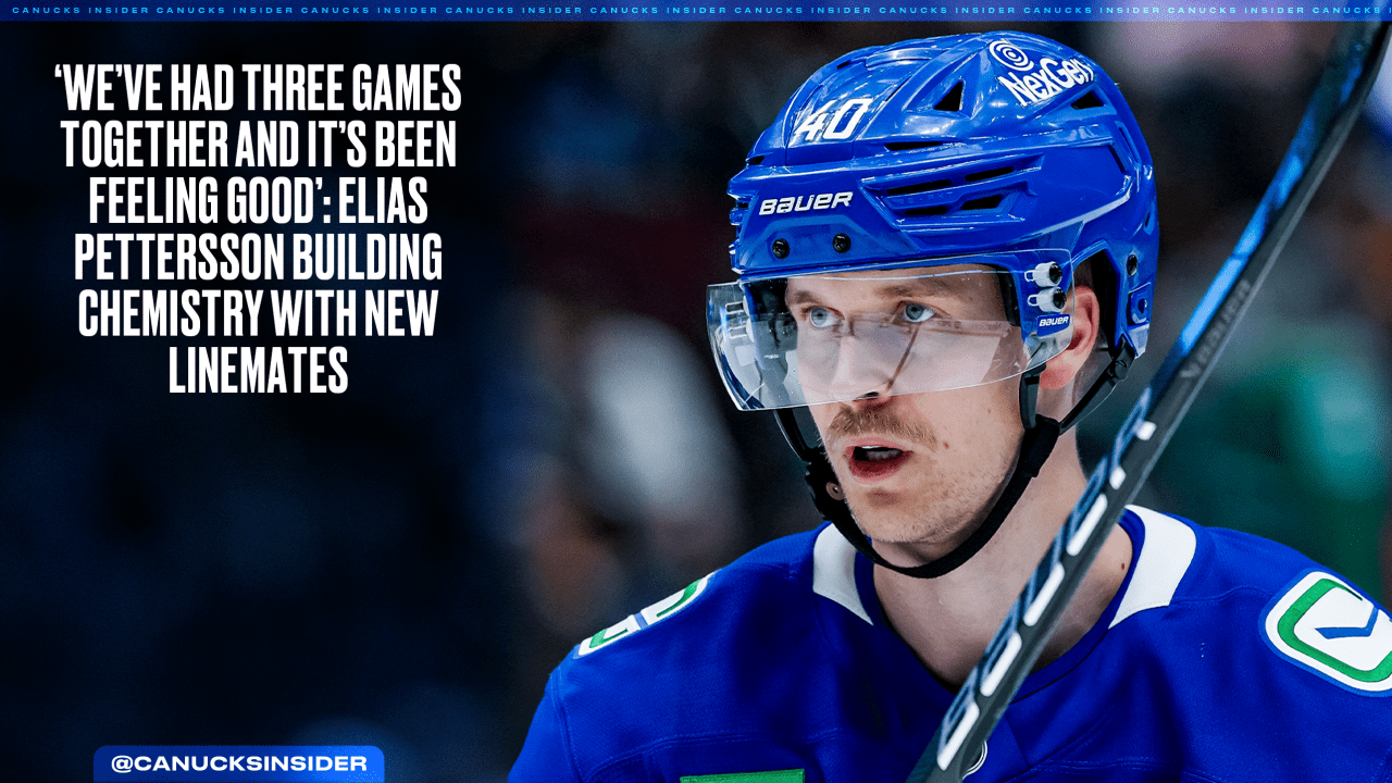 ‘We’ve had three games together and it’s been feeling good’: Elias ...