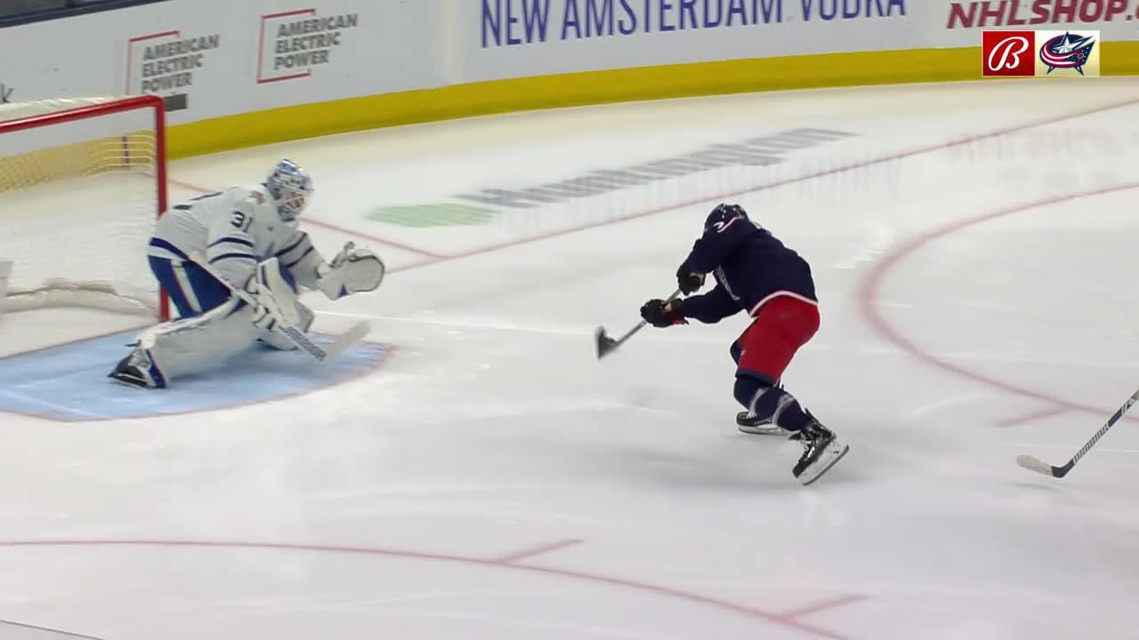 TOR@CBJ: Danforth scores goal against Toronto Maple Leafs | Columbus ...