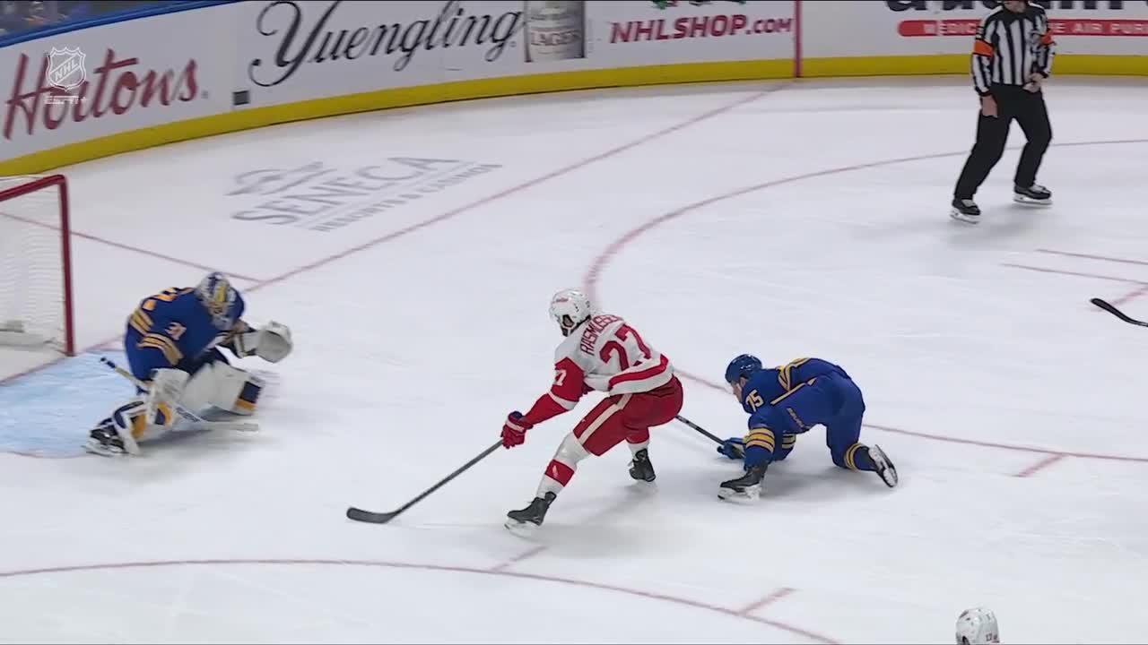 DET@BUF: Rasmussen scores goal against Eric Comrie | Detroit Red Wings