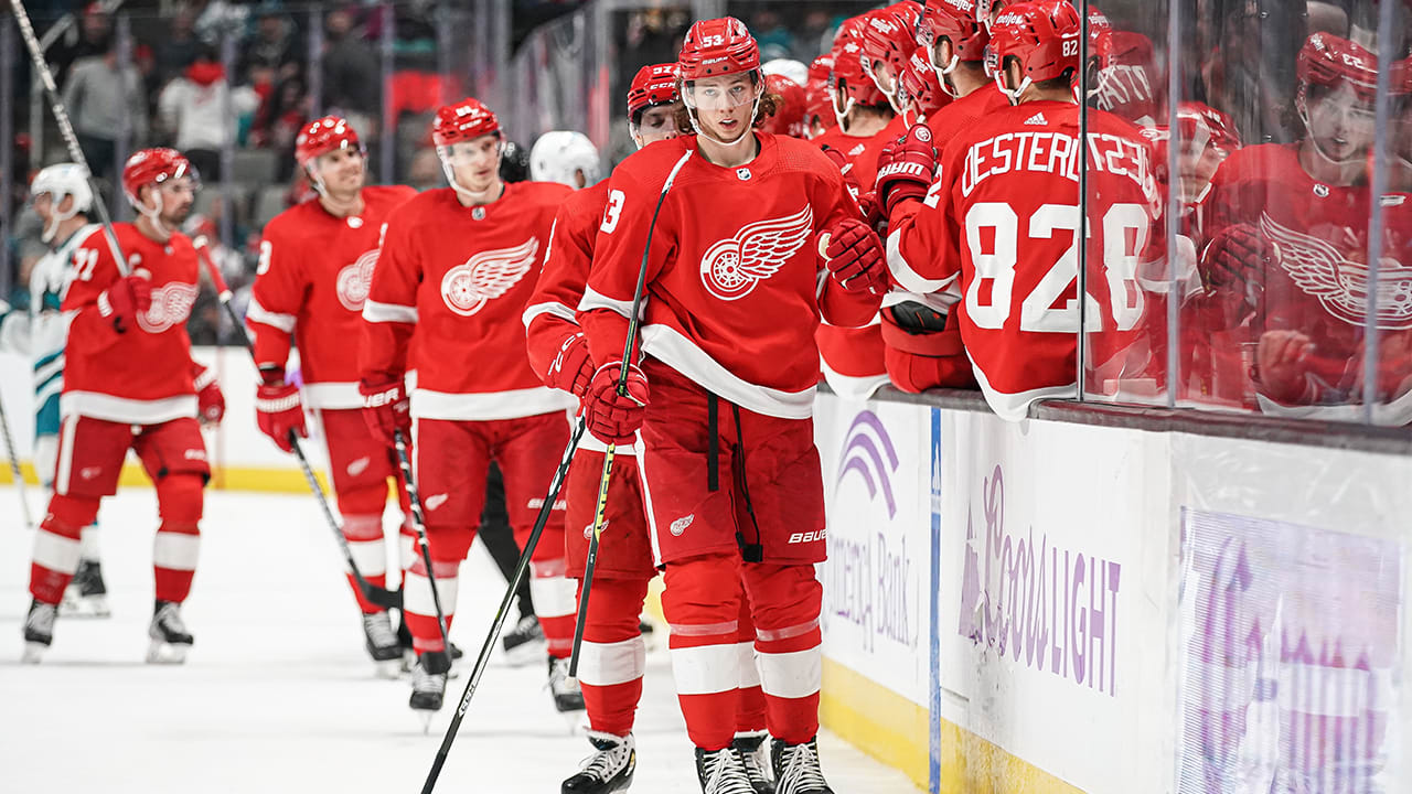 RECAP: Seven different Red Wings score in 7-4 win over Sharks | Detroit ...