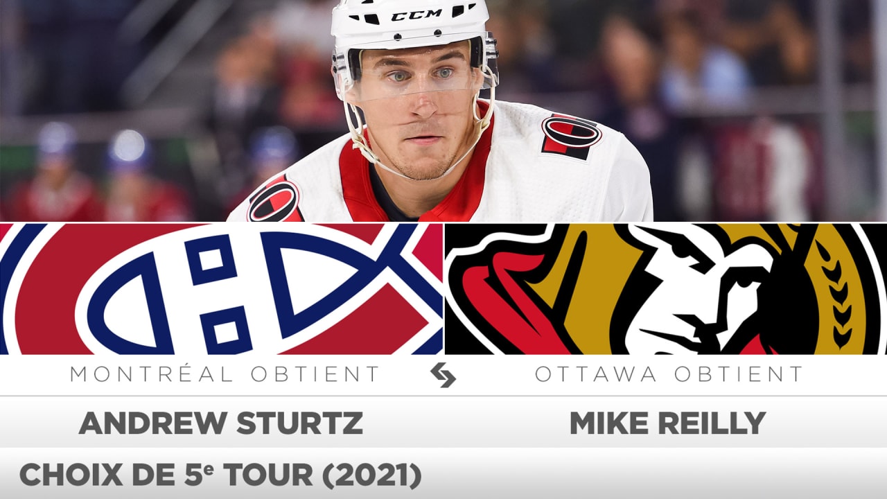 Les Canadiens acquièrent l'attaquant Andrew Sturtz et un choix de 5e ...