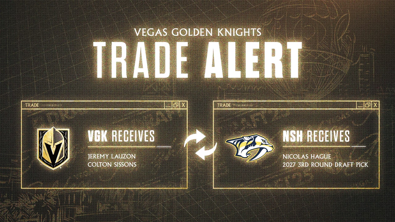 Vegas Golden Knights Acquire Defenseman Jeremy Lauzon and Forward ...