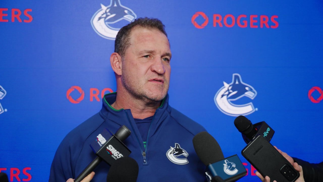 PRACTICE | Head Coach Adam Foote | Vancouver Canucks