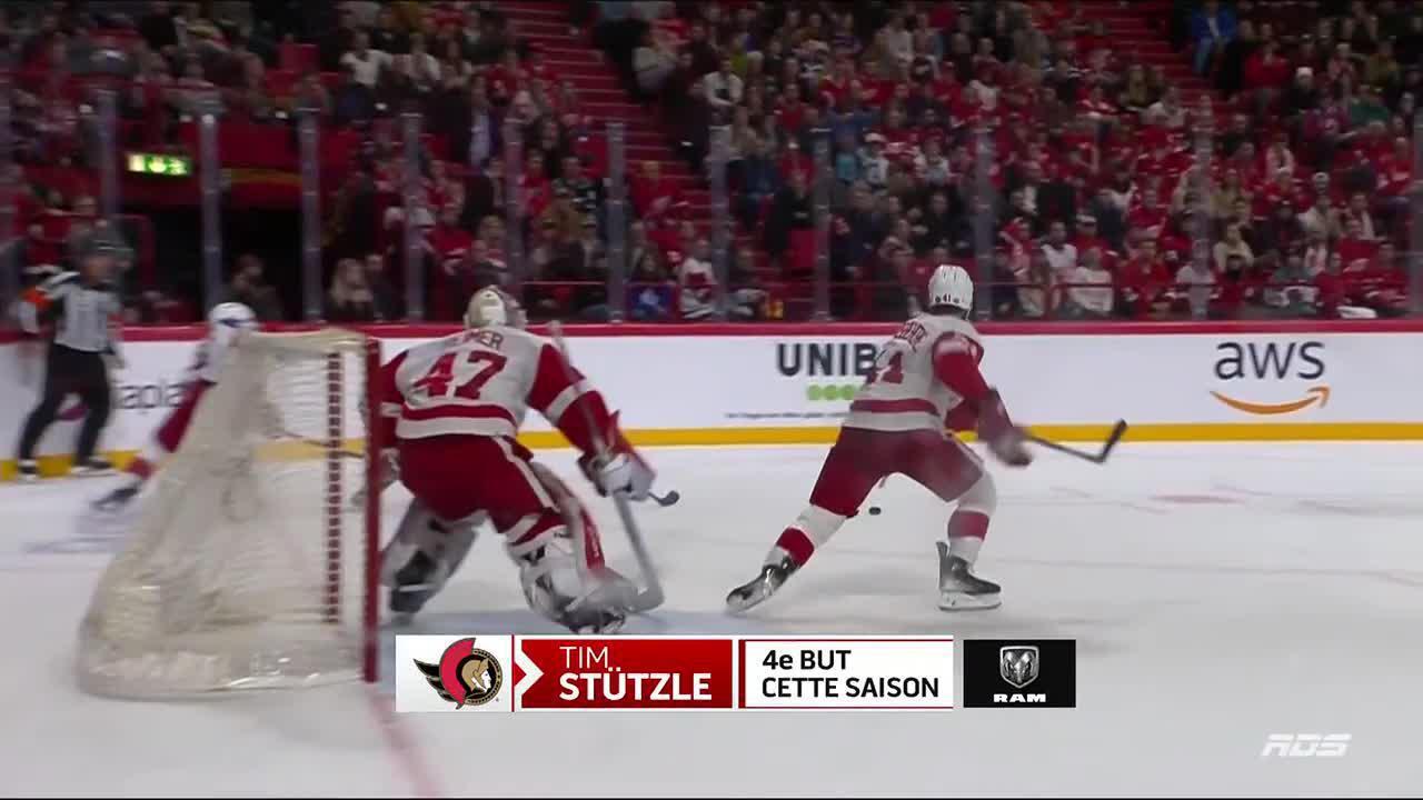 Tim Stutzle with a Spectacular Goal from Ottawa Senators vs. Detroit ...