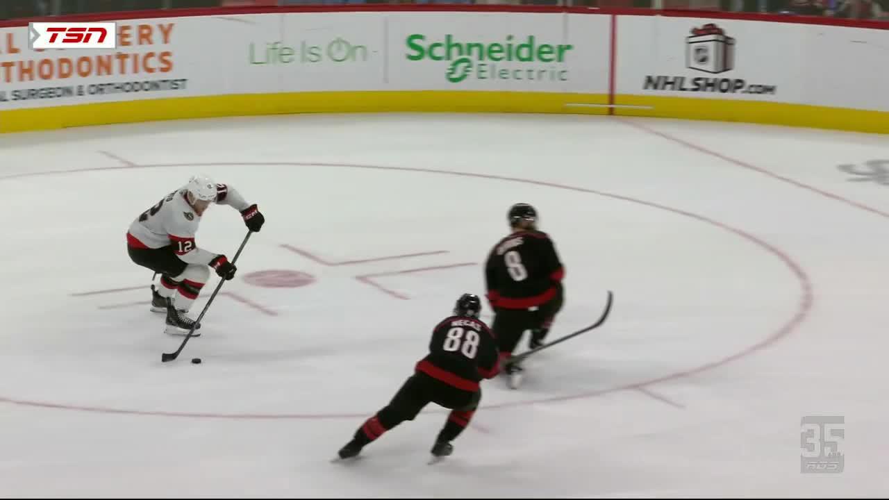 Shane Pinto with a Goal vs. les Hurricanes de la Caroline | Sénateurs d ...