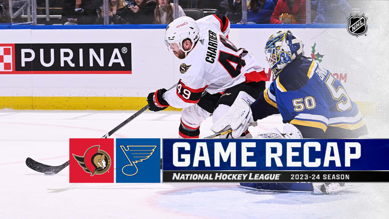 Blues defeat Senators in 1st game under Bannister, end 4-game skid | St ...