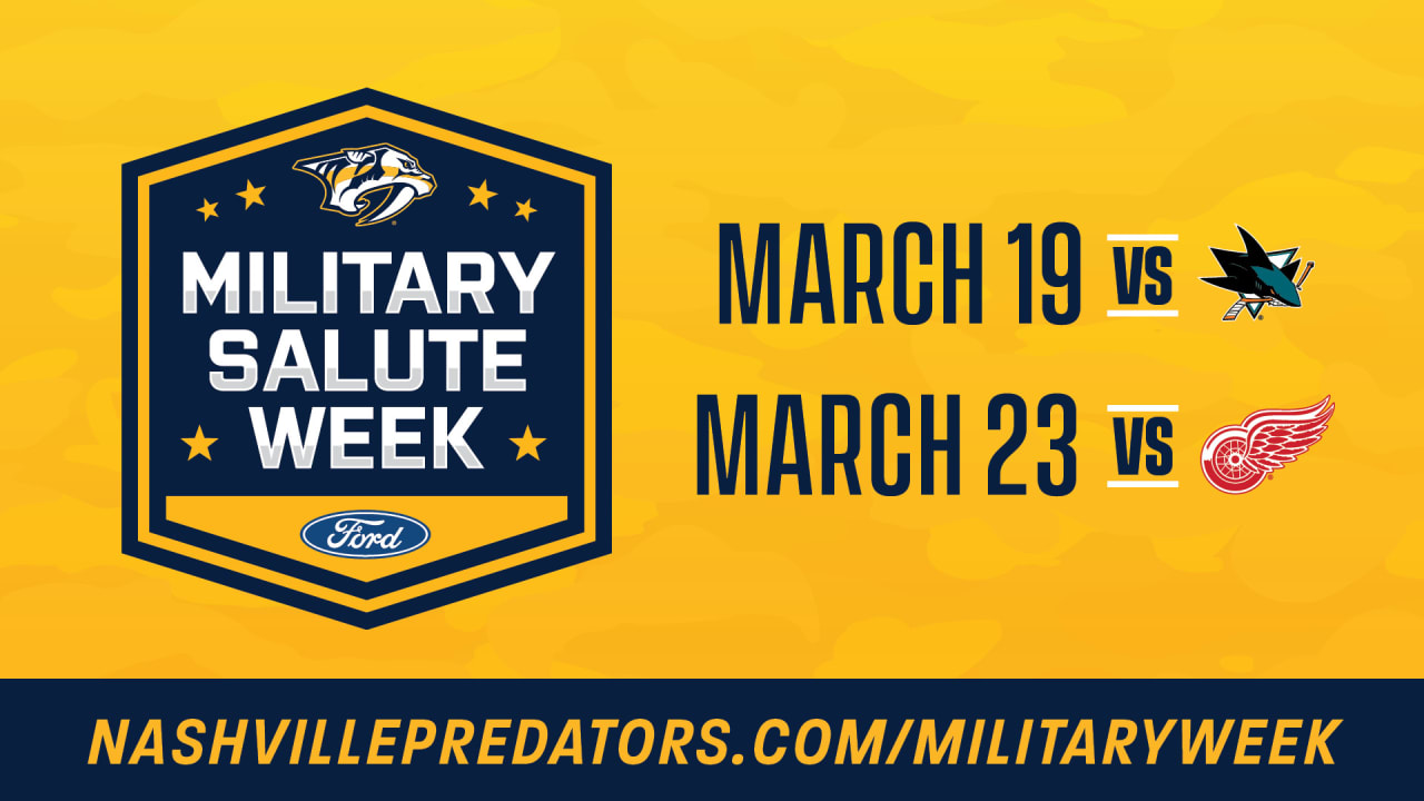 Nashville Predators to Host Ford Military Salute Week March 19-23 With ...