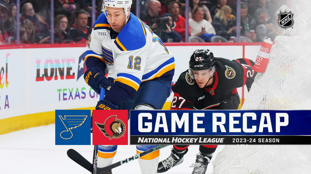 Kyrou has 3 points in Blues win against Senators | NHL.com