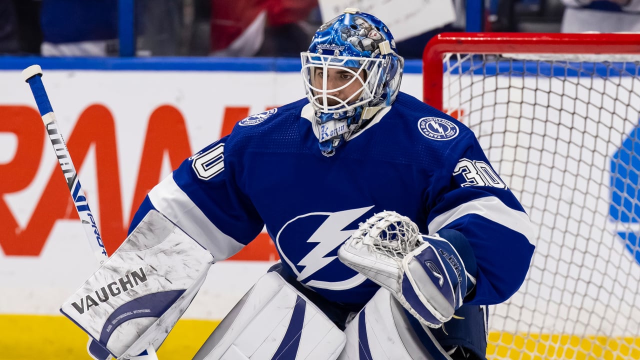 Konin serves as Lightning emergency backup goalie against Red Wings ...