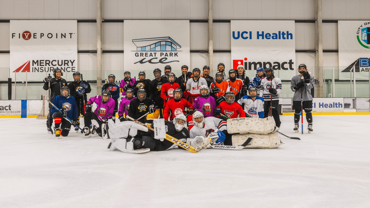 O’Ree inspiring youth players during his Skills Weekend in Anaheim ...