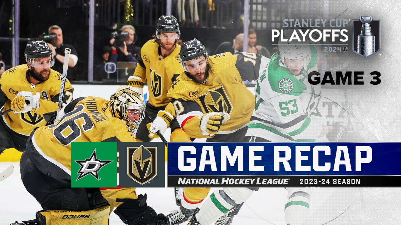 Stars win Game 3 in OT, cut Golden Knights’ lead in West 1st Round ...