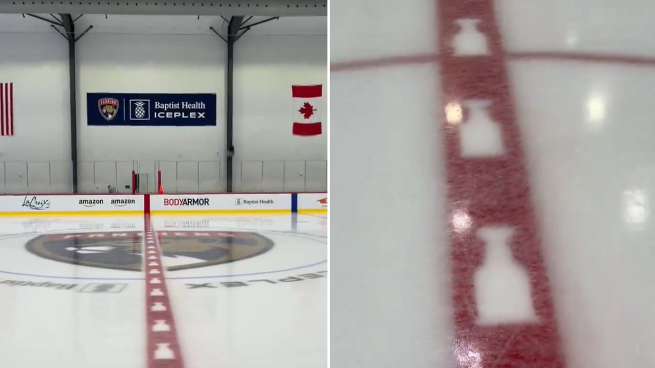 Panthers practice facility adds Stanley Cup decorations on ice | NHL.com