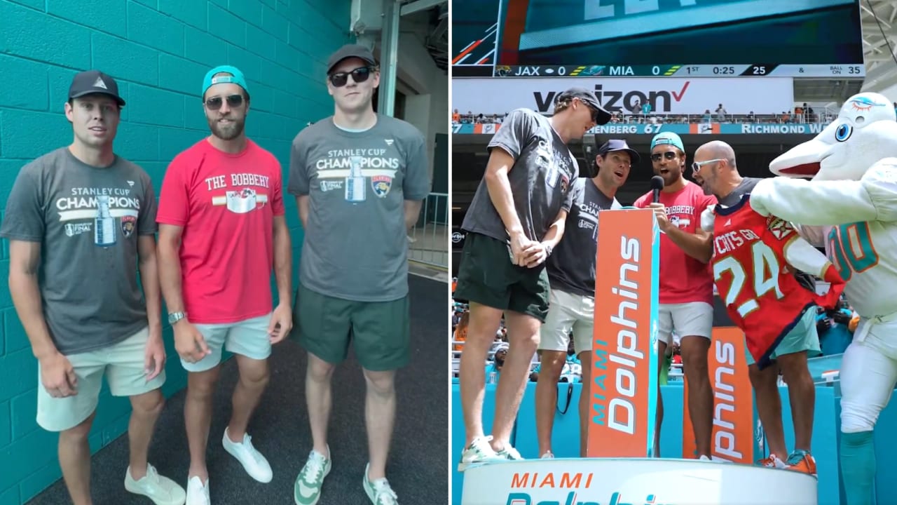 Panthers players help Dolphins kick off NFL season in South Florida ...