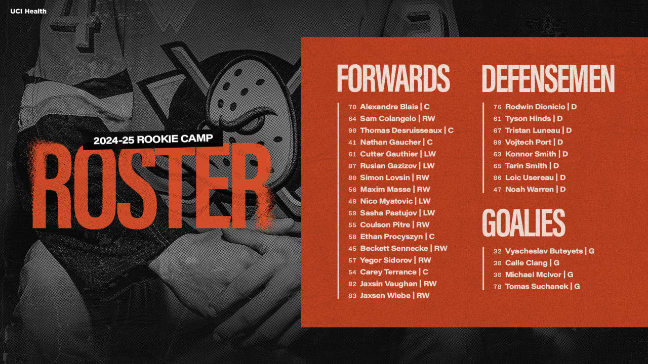Ducks Announce 2024 Rookie Faceoff Roster, Camp Details | Anaheim Ducks