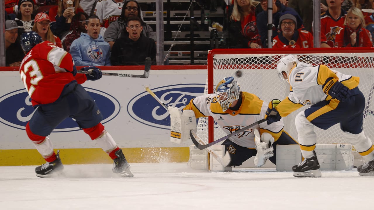 Verhaeghe has 3 points, Panthers top Predators for 6th win in row | NHL.com