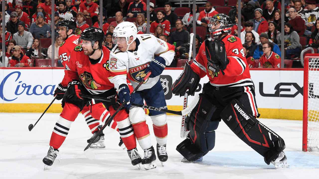 Mrazek makes 32 saves, Blackhawks defeat Panthers to end 3-game skid ...