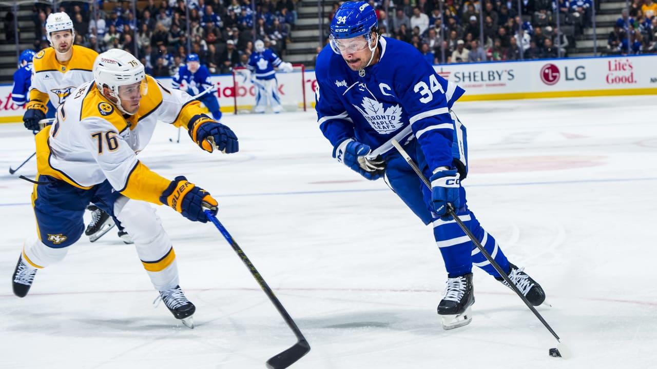 Matthews, Marner lift Maple Leafs past Predators for 3rd win in row ...