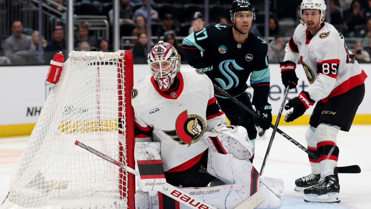 Ullmark makes 30 saves, Senators shut out Kraken for 4th win in row ...