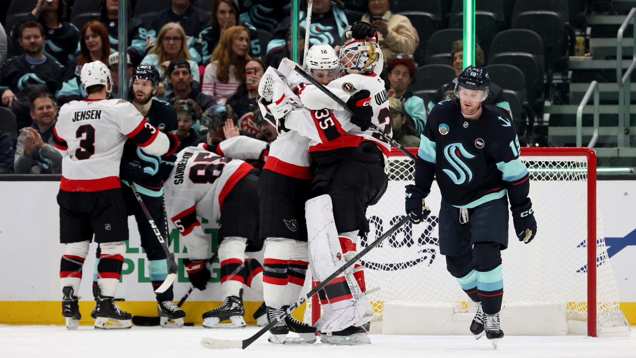Ullmark records third shutout, Senators win fourth straight over Kraken ...