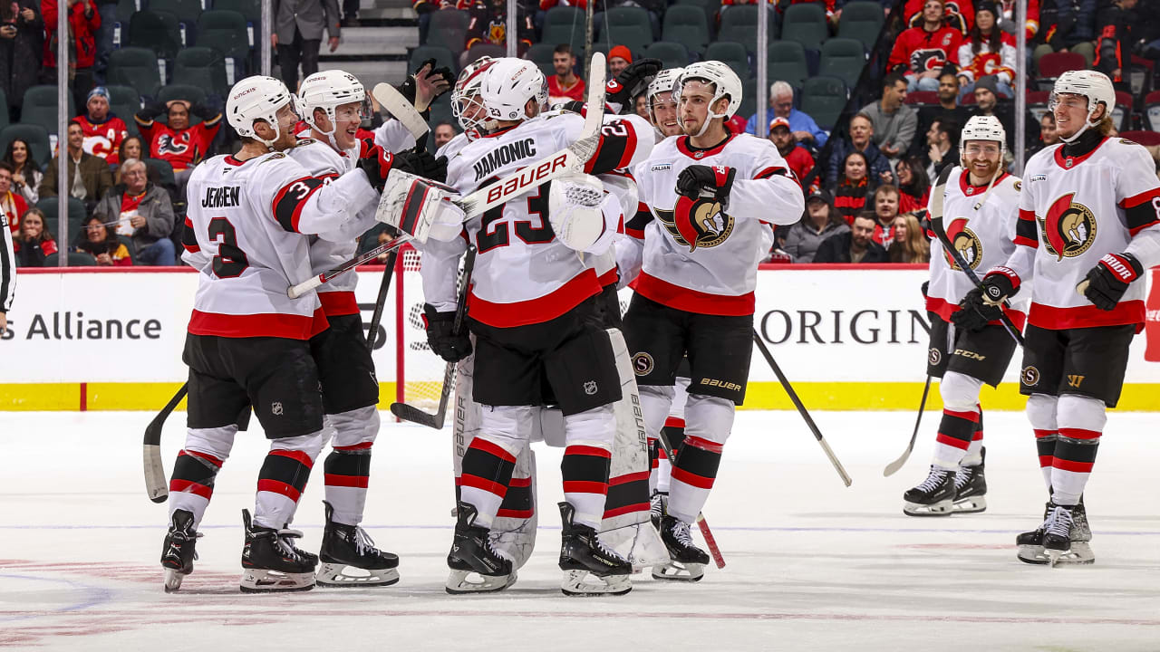 Senators beat Flames 3-2 in overtime for fifth straight win | Ottawa ...