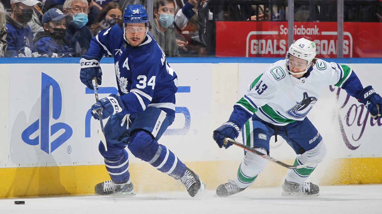 NHL On Tap: Matthews, Maple Leafs welcome Canucks, future 4 Nations ...