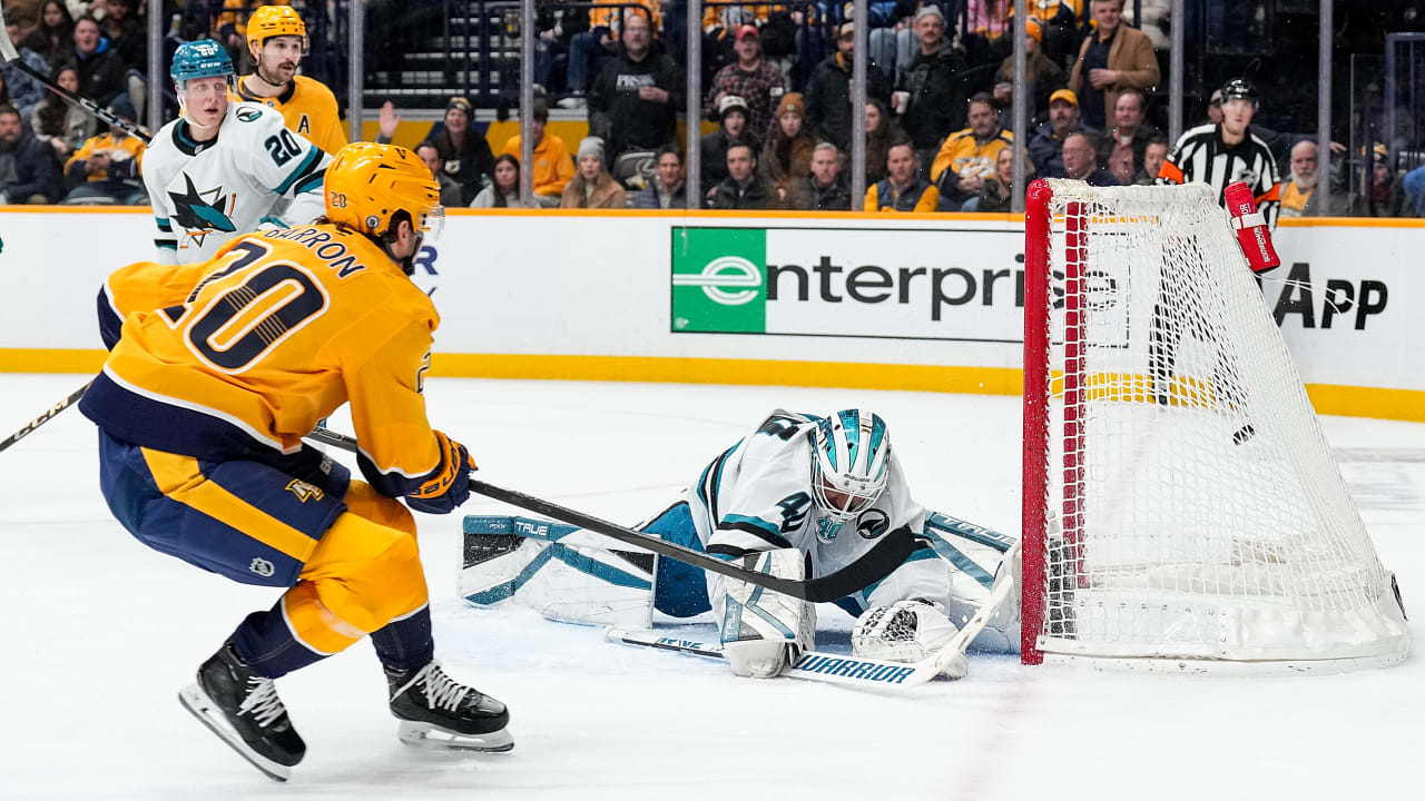 Predators score 6 straight, surge past Sharks for 4th win in row | NHL.com