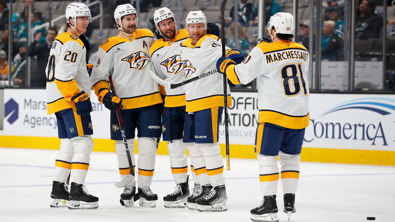 Forsberg scores twice, Predators edge Sharks for 5th straight win | NHL.com