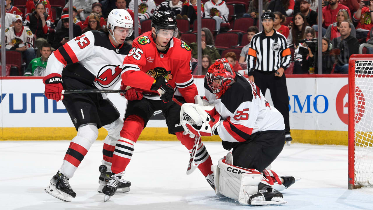Mercer scores twice, Devils hold off Blackhawks to end 3-game skid ...