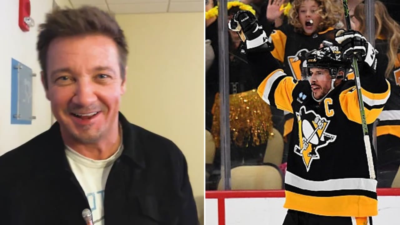 Actor Jeremy Renner takes in Penguins game, praises Crosby as 'legend ...
