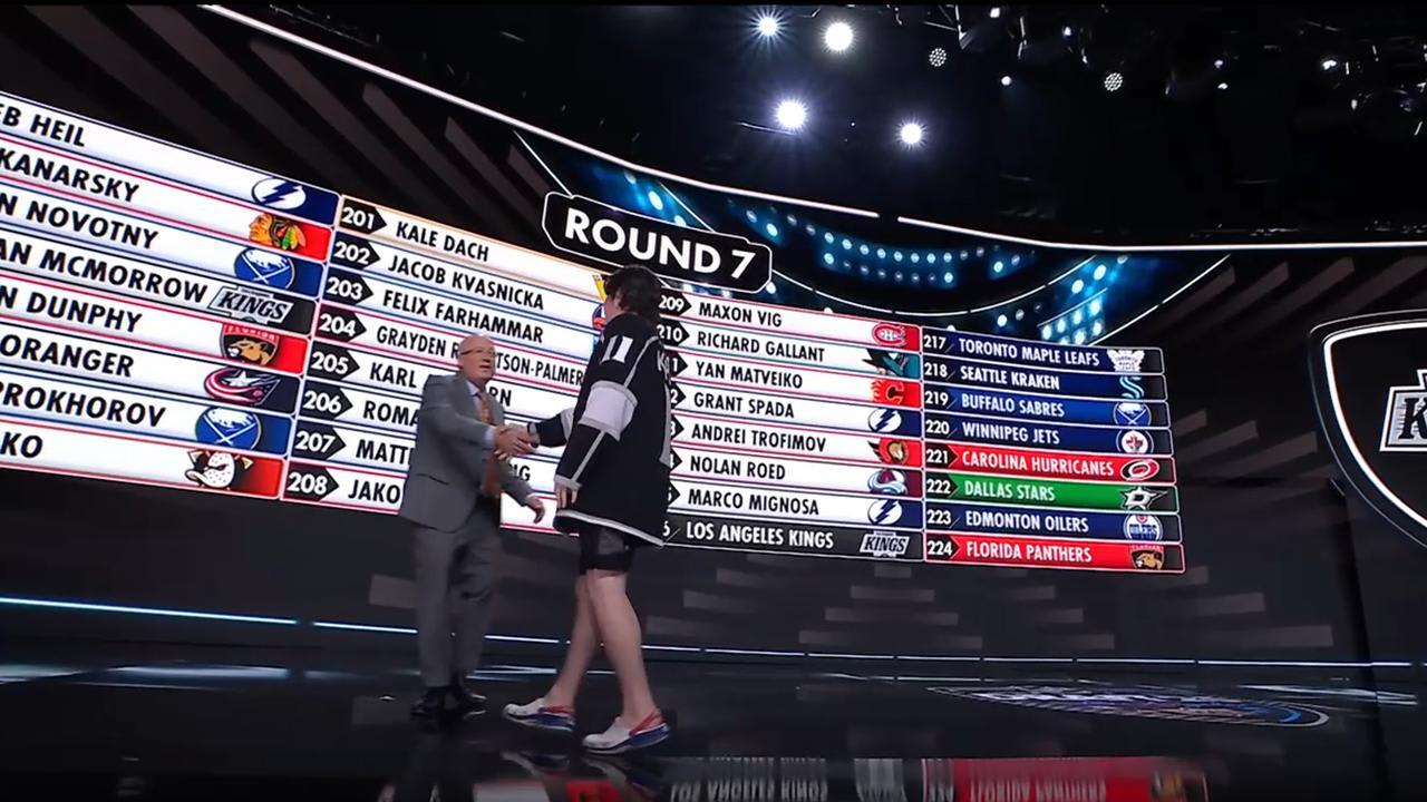 Kings fan called onstage to make pick at 2025 NHL Draft | NHL.com