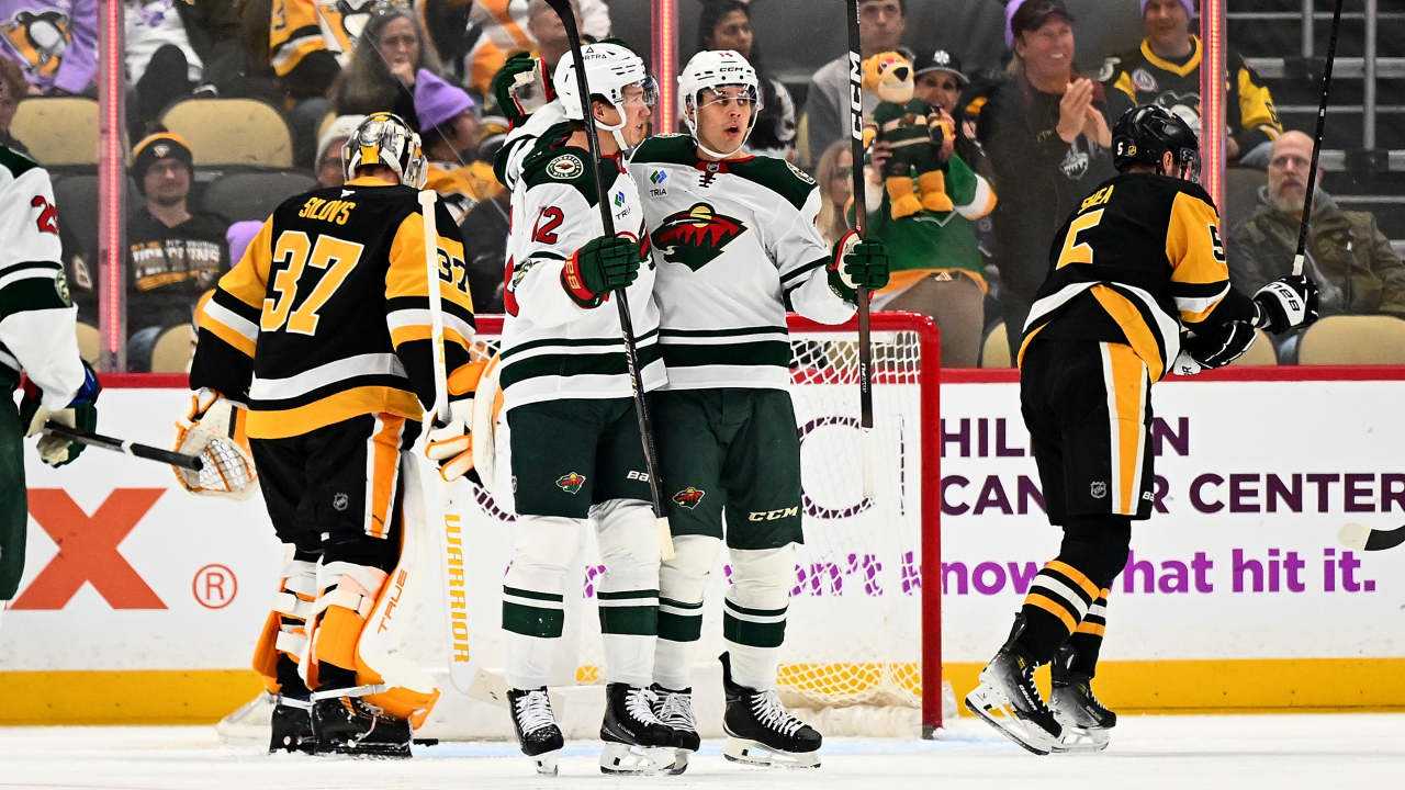 Boldy scores twice, Wild top Penguins to extend point streak to 7 games ...