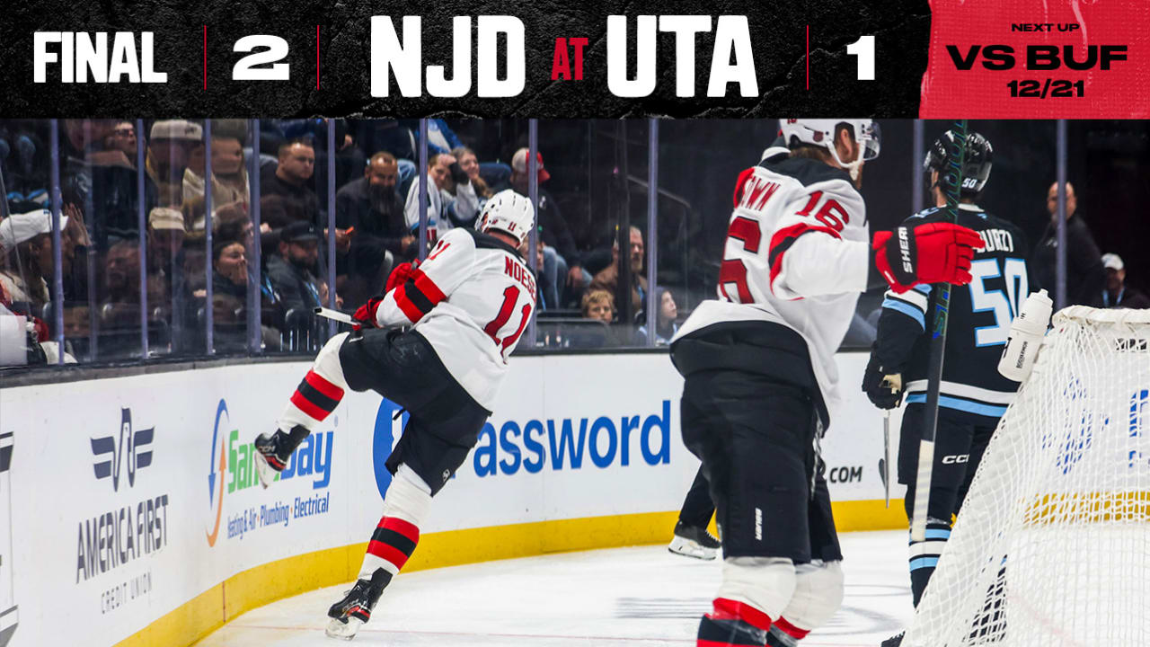 Noesen’s Power-Play Goal Pushes Devils Past Mammoth | GAME STORY | New ...