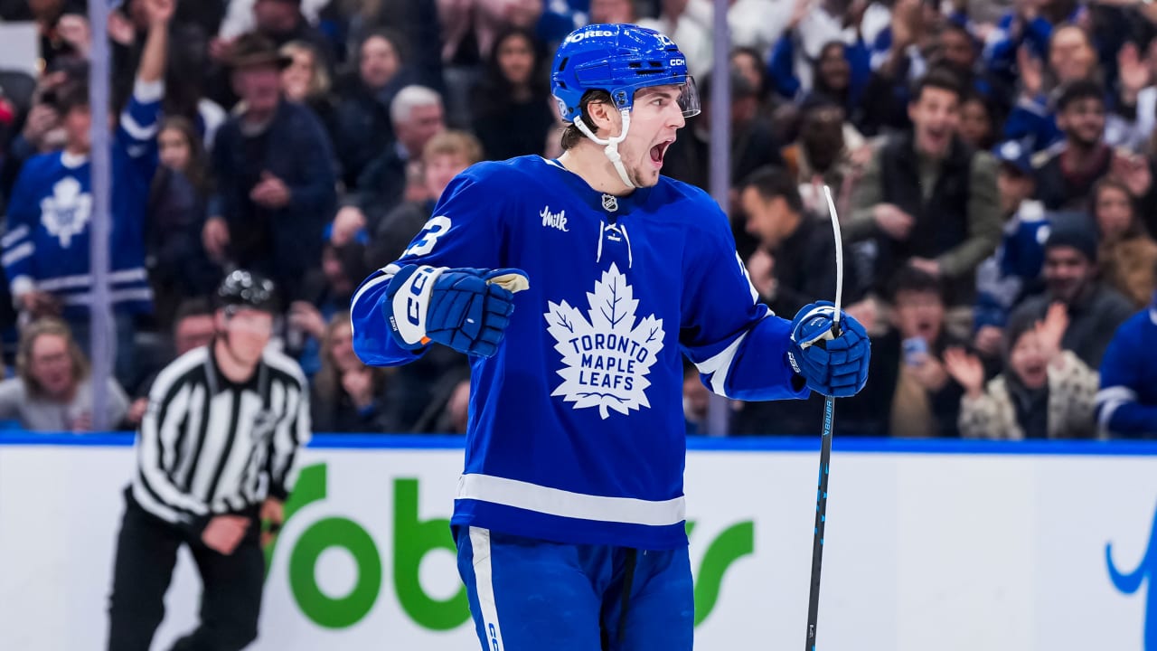 Matthews, Knies each has 3 points, Maple Leafs score 7 to hold off ...