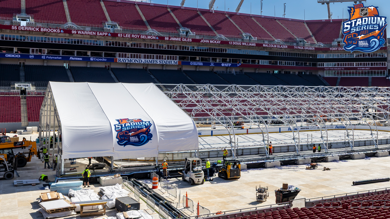 NHL 'happy to have' tent over rink during Stadium Series prep | NHL.com
