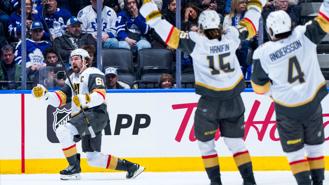 Golden Knights hang on to defeat Maple Leafs in Marner return to ...