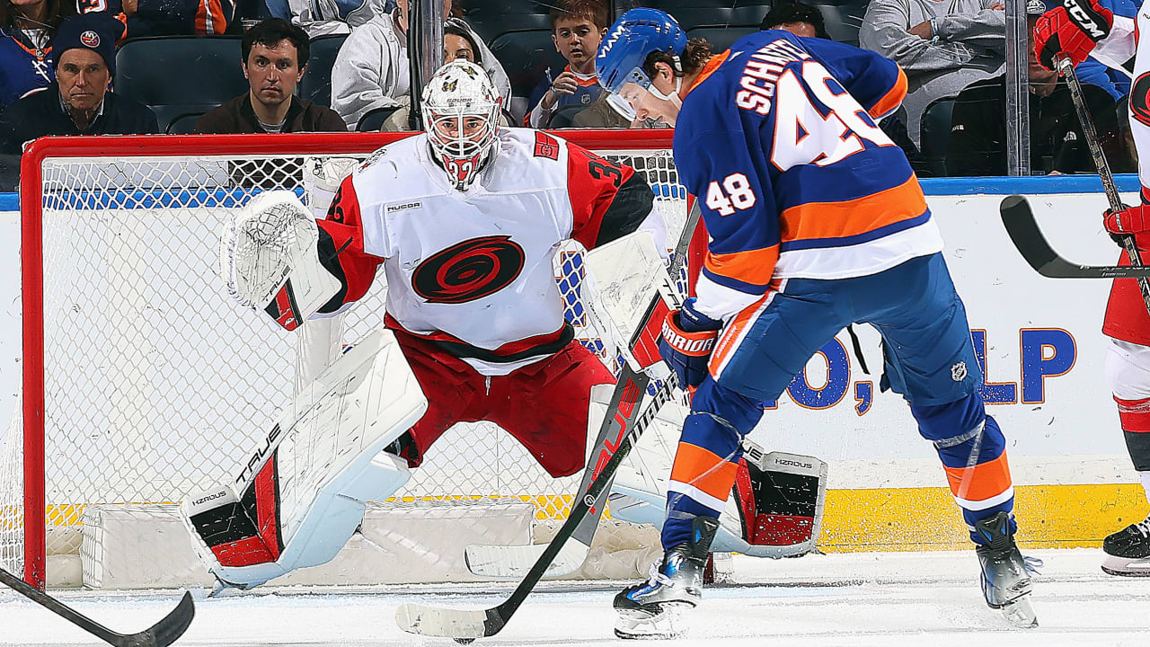 Bussi makes 28 saves, Hurricanes edge Islanders | NHL.com