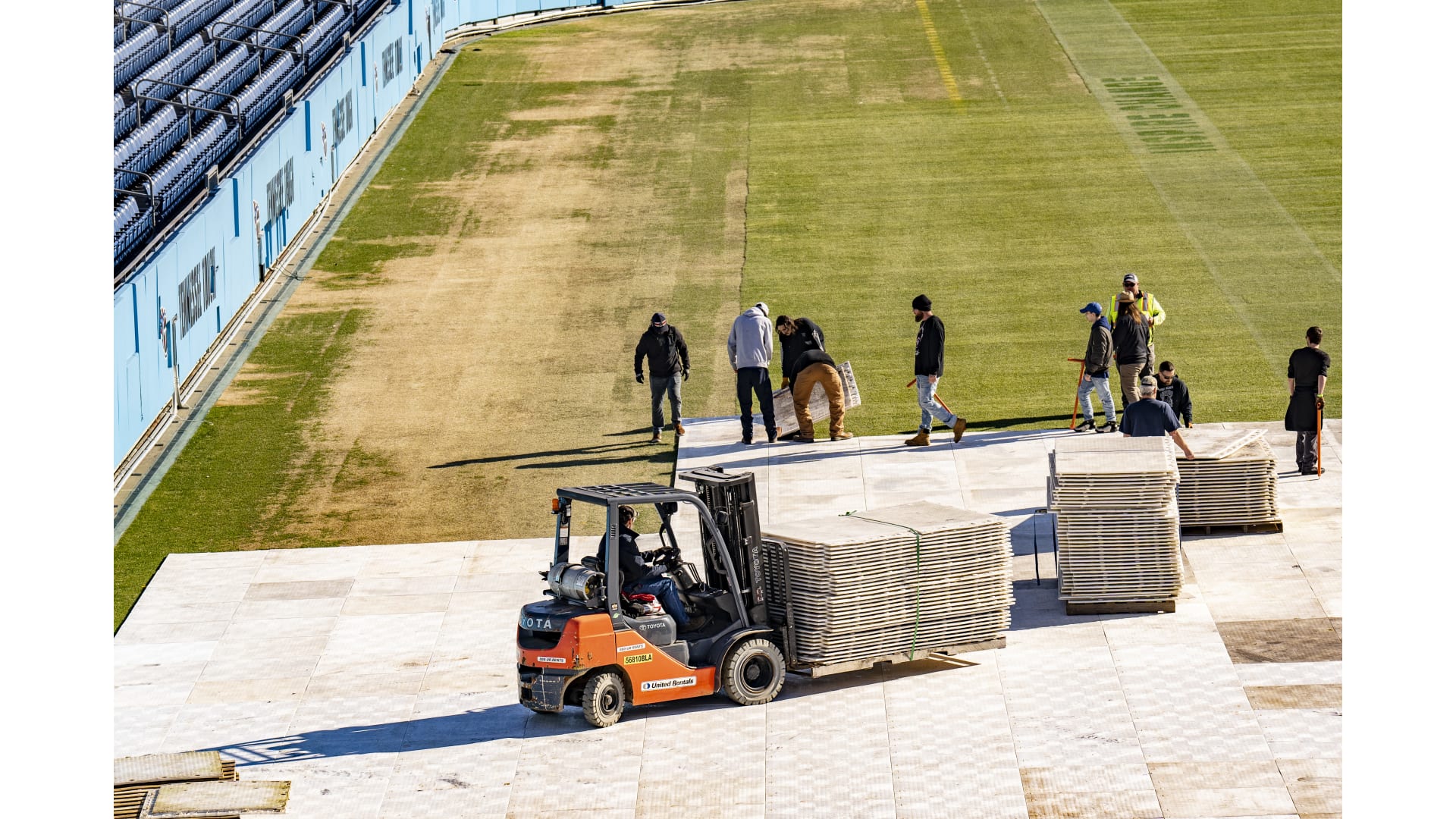 Ice Arrives at Nissan Stadium for Stadium Series Game: Feb. 14, 2022 ...